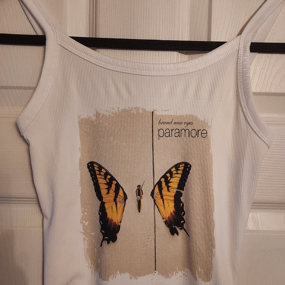 Tops | Paramore Crop Top Paramore Shirt Brand New Eyes Album Butterfly ...